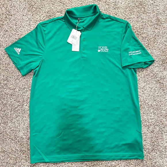 adidas | Shirts | Fossil Trace Golf Club Adidas Golf Polo | Poshmark